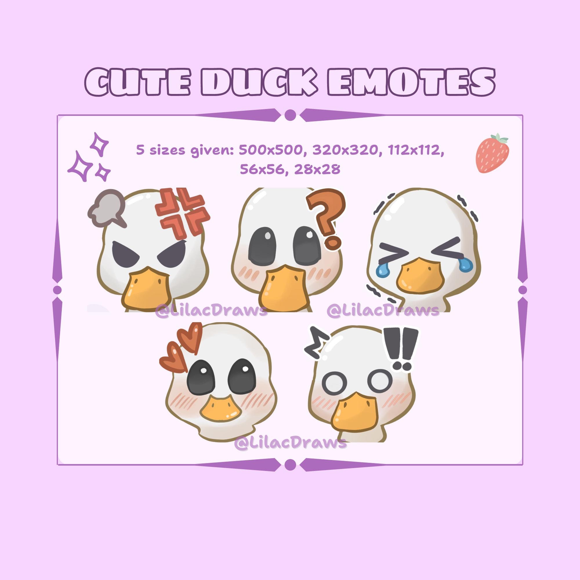 Duck Emotes Set | Twitch, Discord, Youtube (digital Download - Etsy