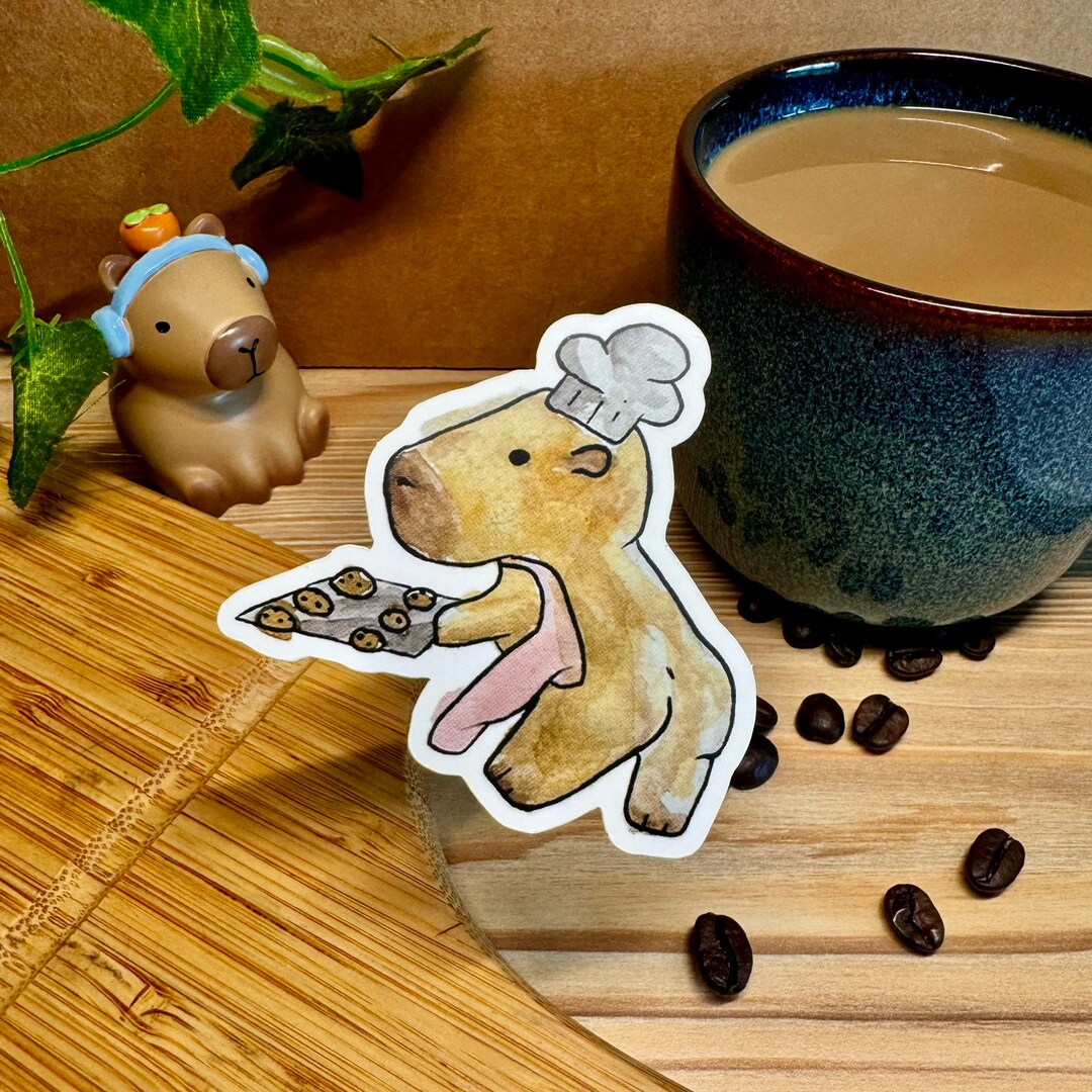 Vinyl Sticker 'the Whole Bakery' Capybara - Etsy