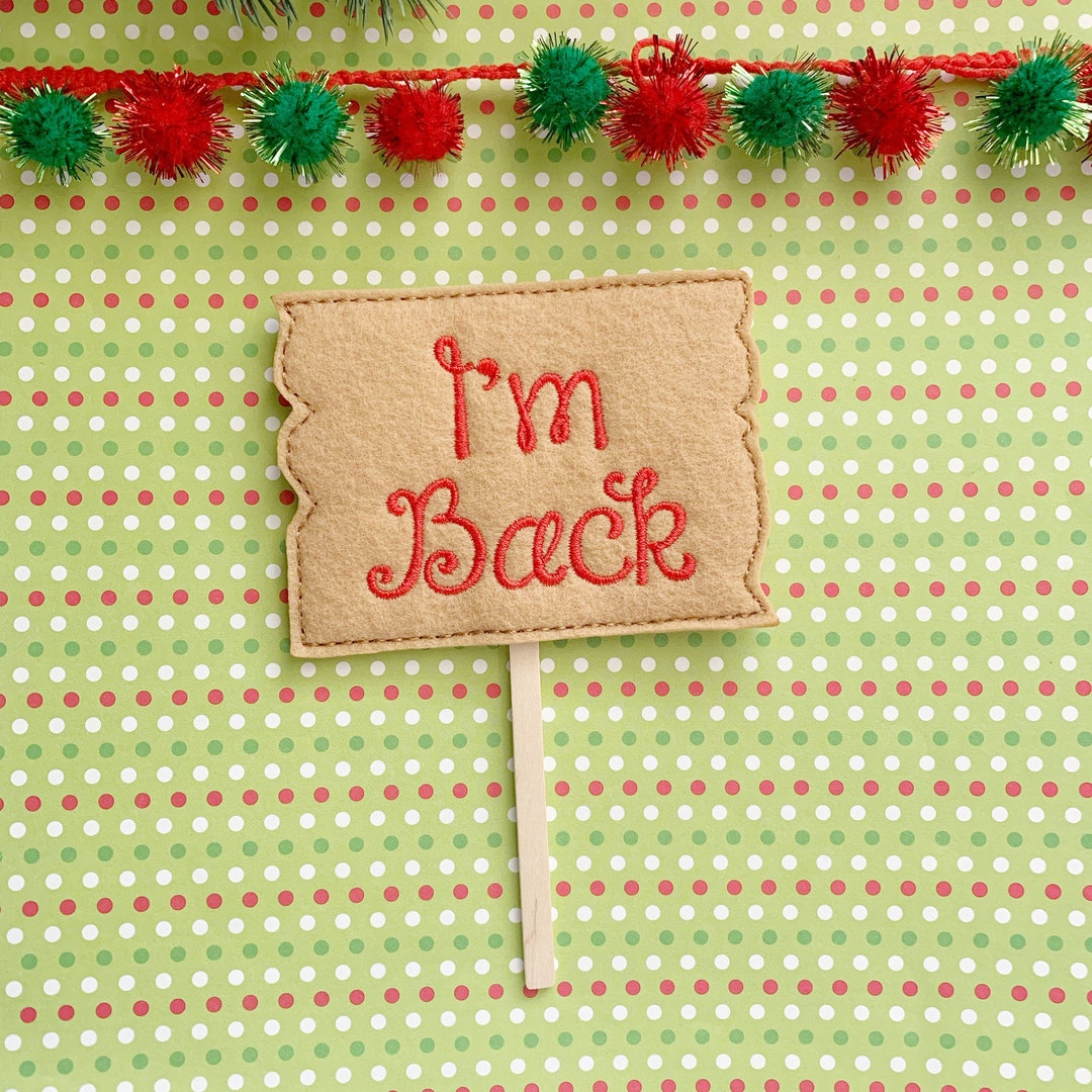 Elf or Fashion Doll i'm Back Sign - Etsy