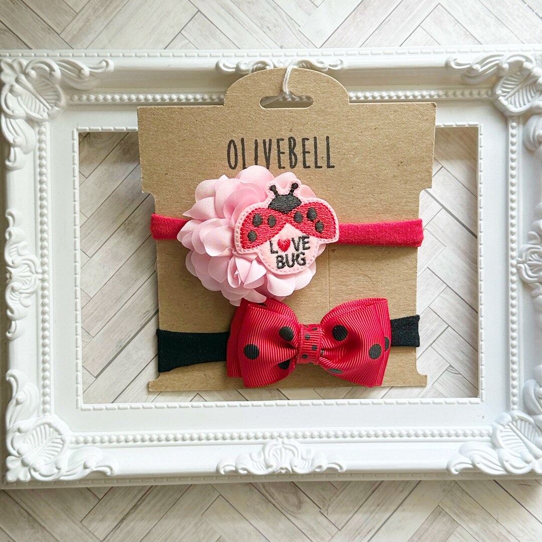 Set of 2 Love Bug Lady Bug Stretch Headbands - Etsy