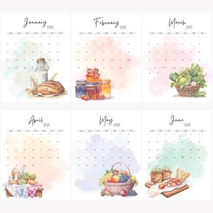2025 Kitchen Homemaker Calendar and Journal, Digital, Editable, Instant ...