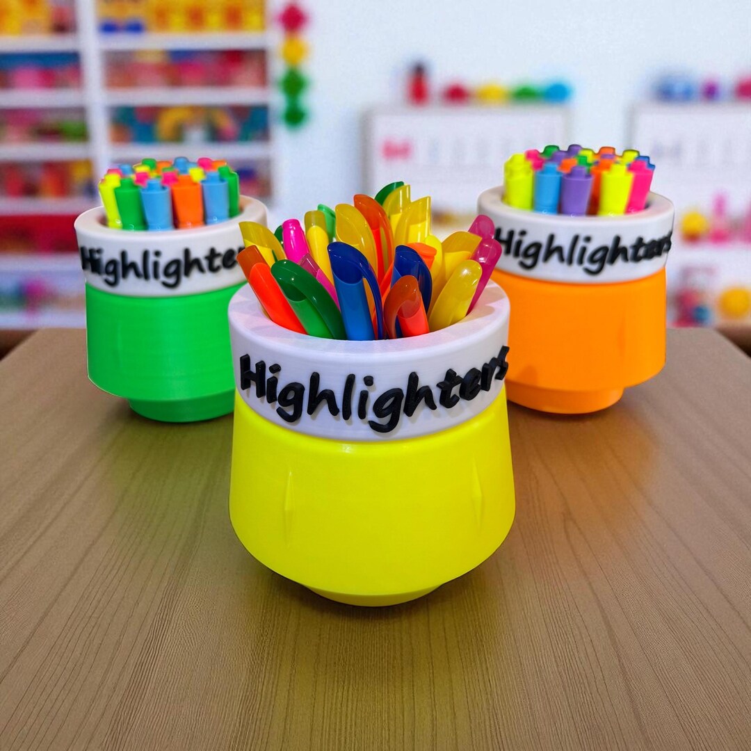 Highlighter Marker Holder for Classroom, Teacher Desk Organizer - Etsy