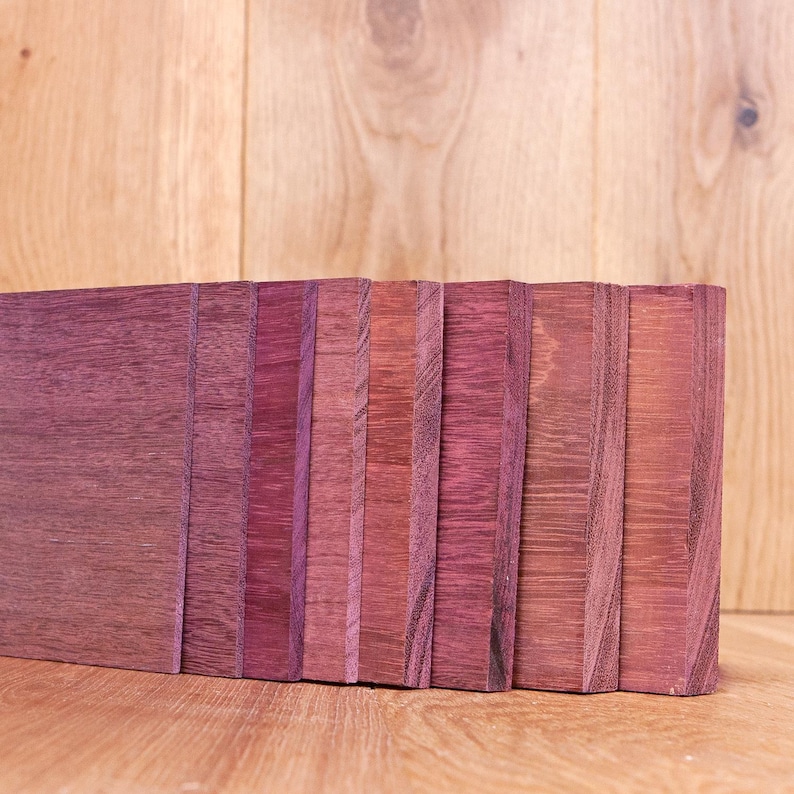 Purple Heart Solid Hardwood Unfinished for Crafts, DYI, Scroll Saw ...
