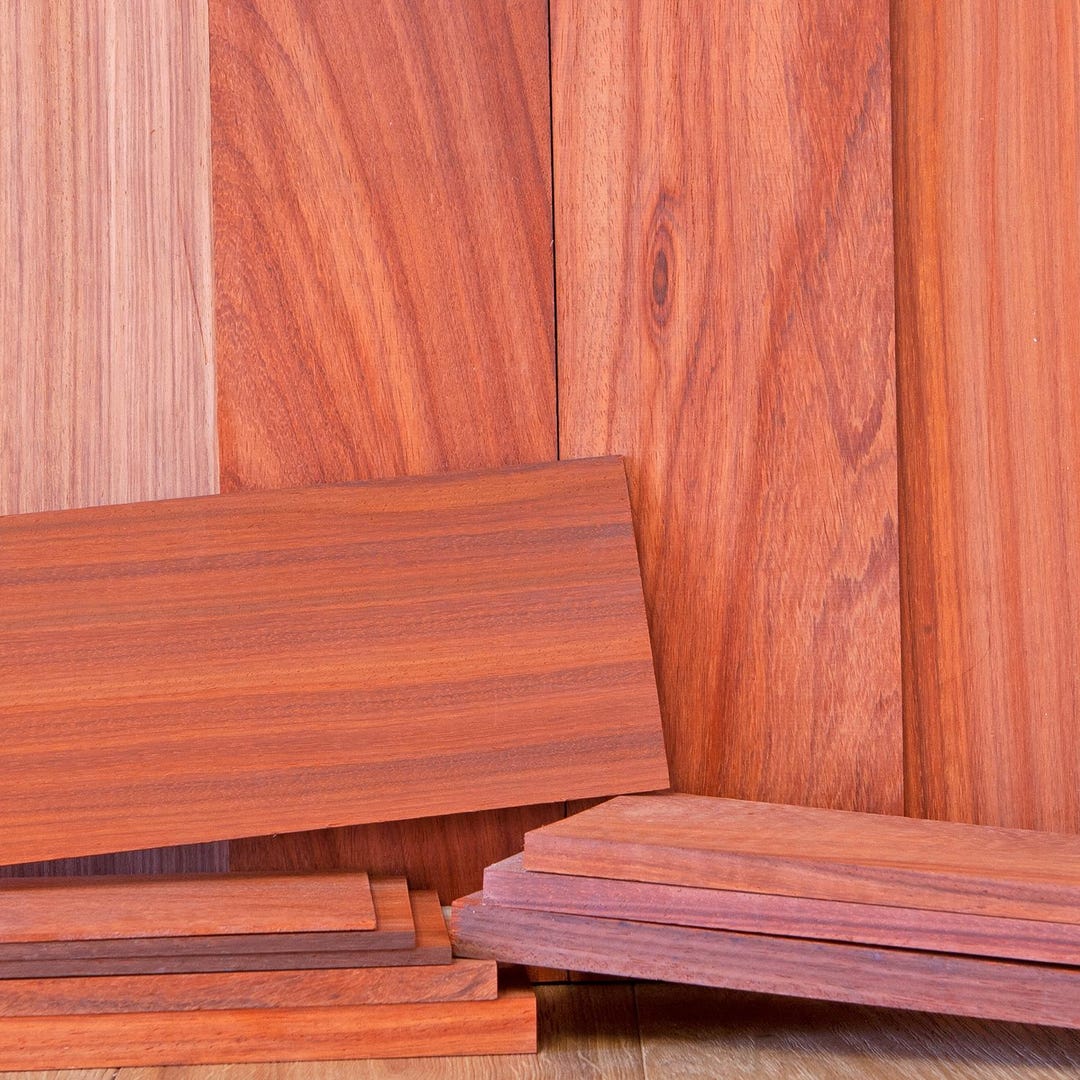 Padauk Solid Hardwood Unfinished for Crafts, DYI, Scroll Saw, Woodworking and Laser Engraving - Etsy