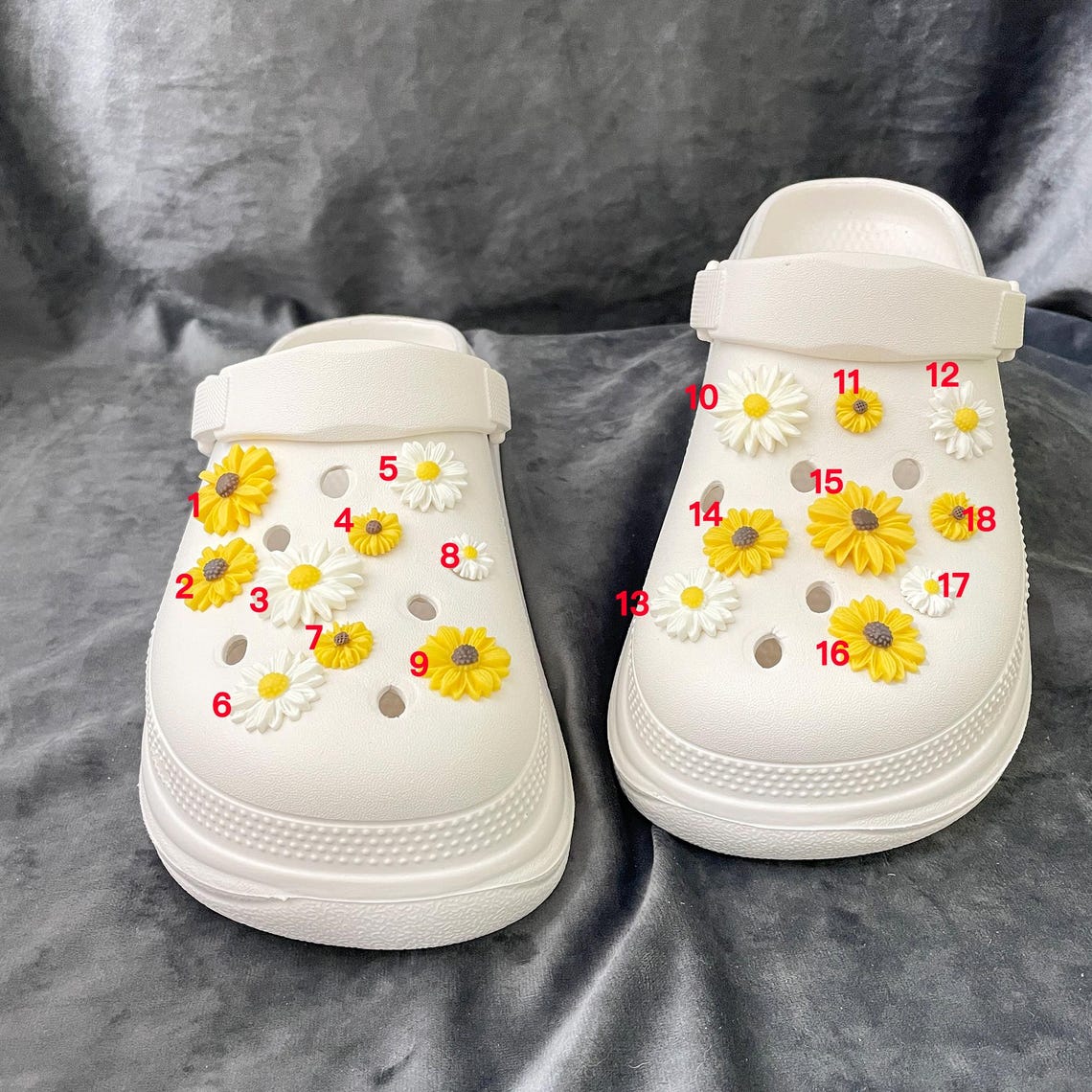 Daisy Set Clog Charms,shoe Charms,shoe Accessories - Etsy