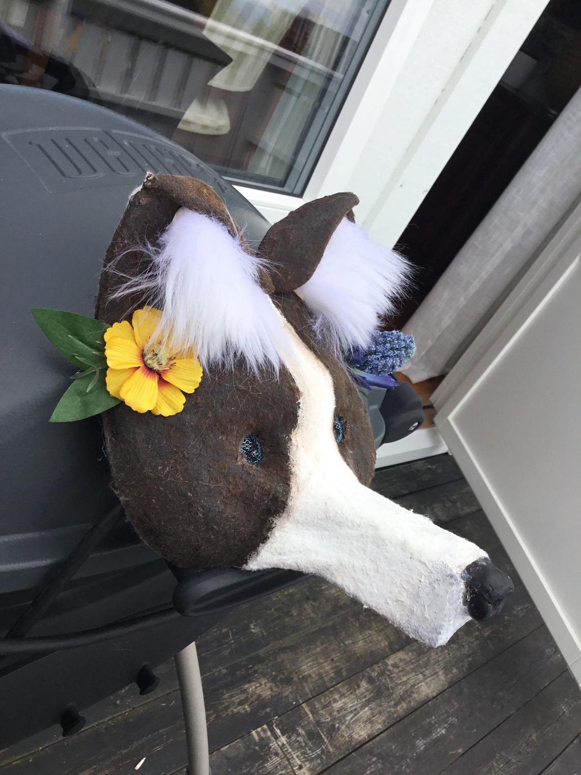 Brown Border Collie Mask - Etsy