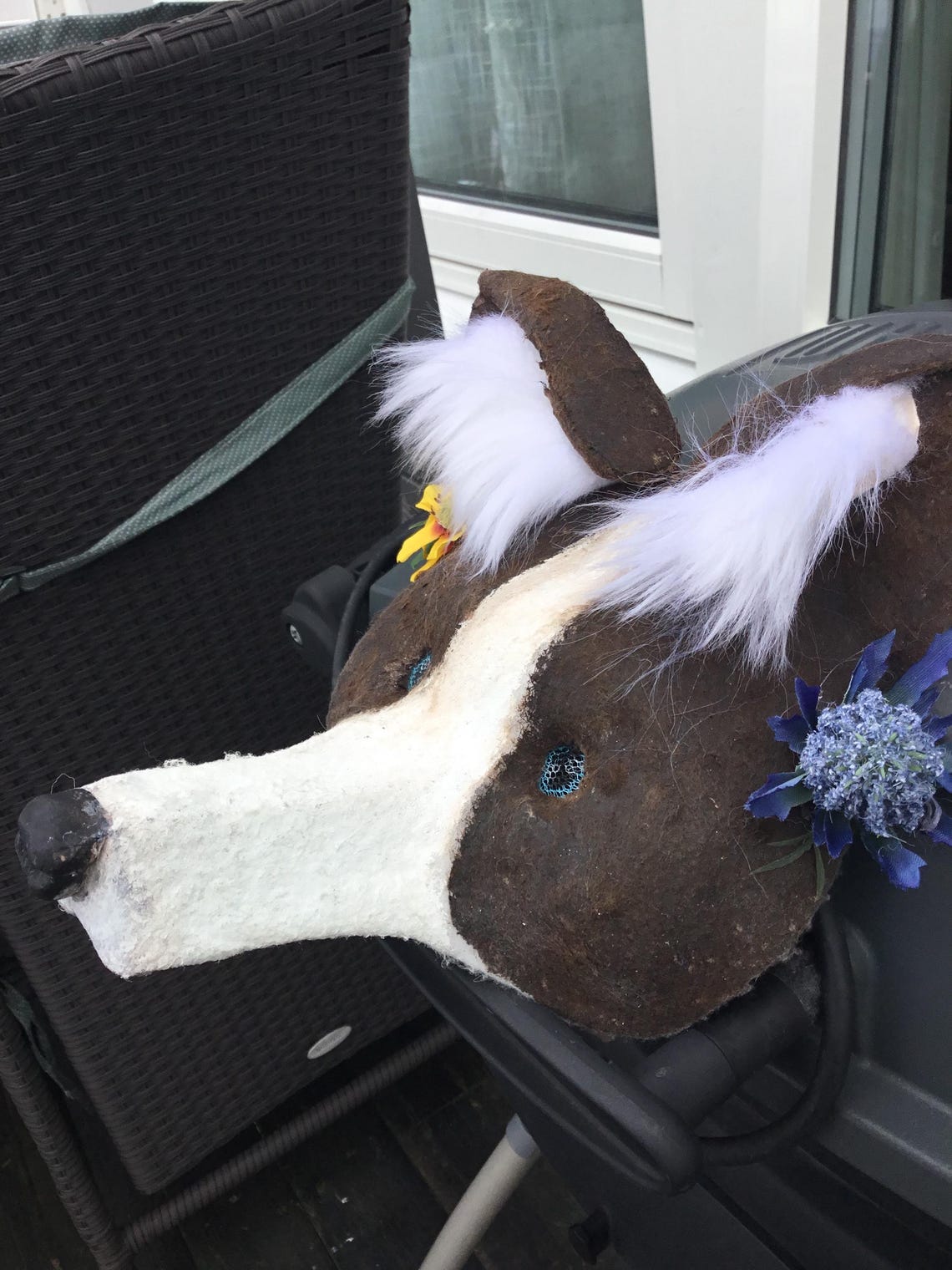 Brown Border Collie Mask - Etsy