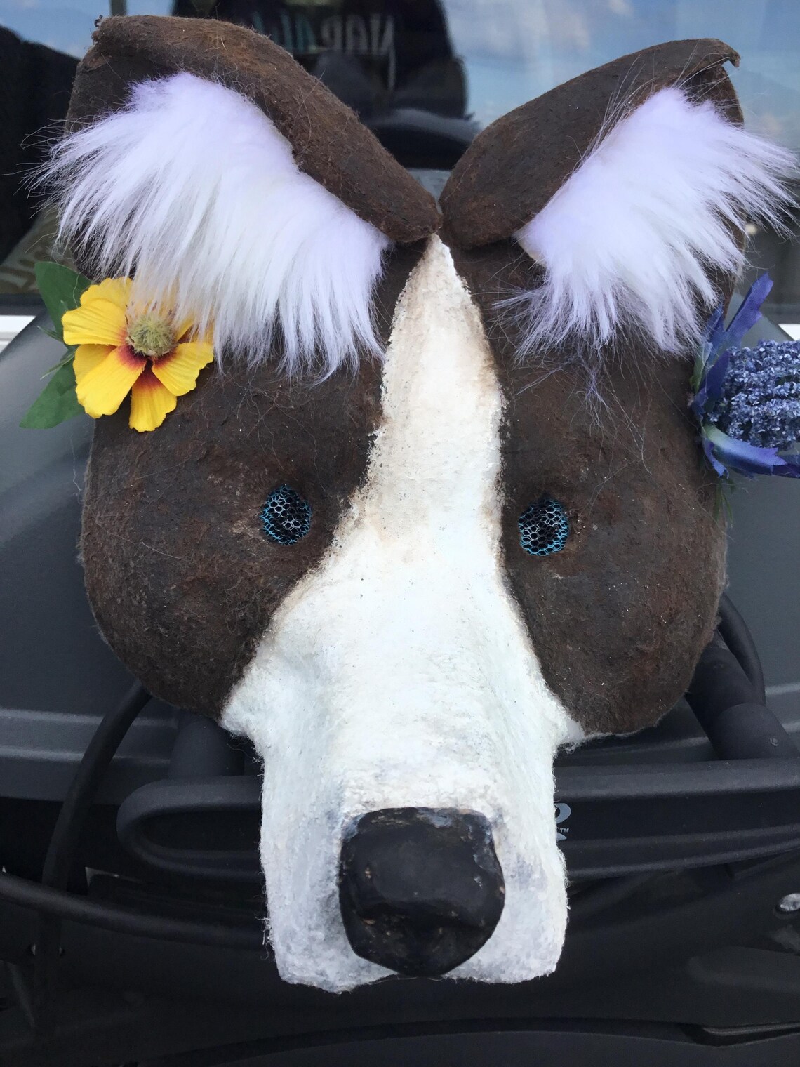 Brown Border Collie Mask - Etsy