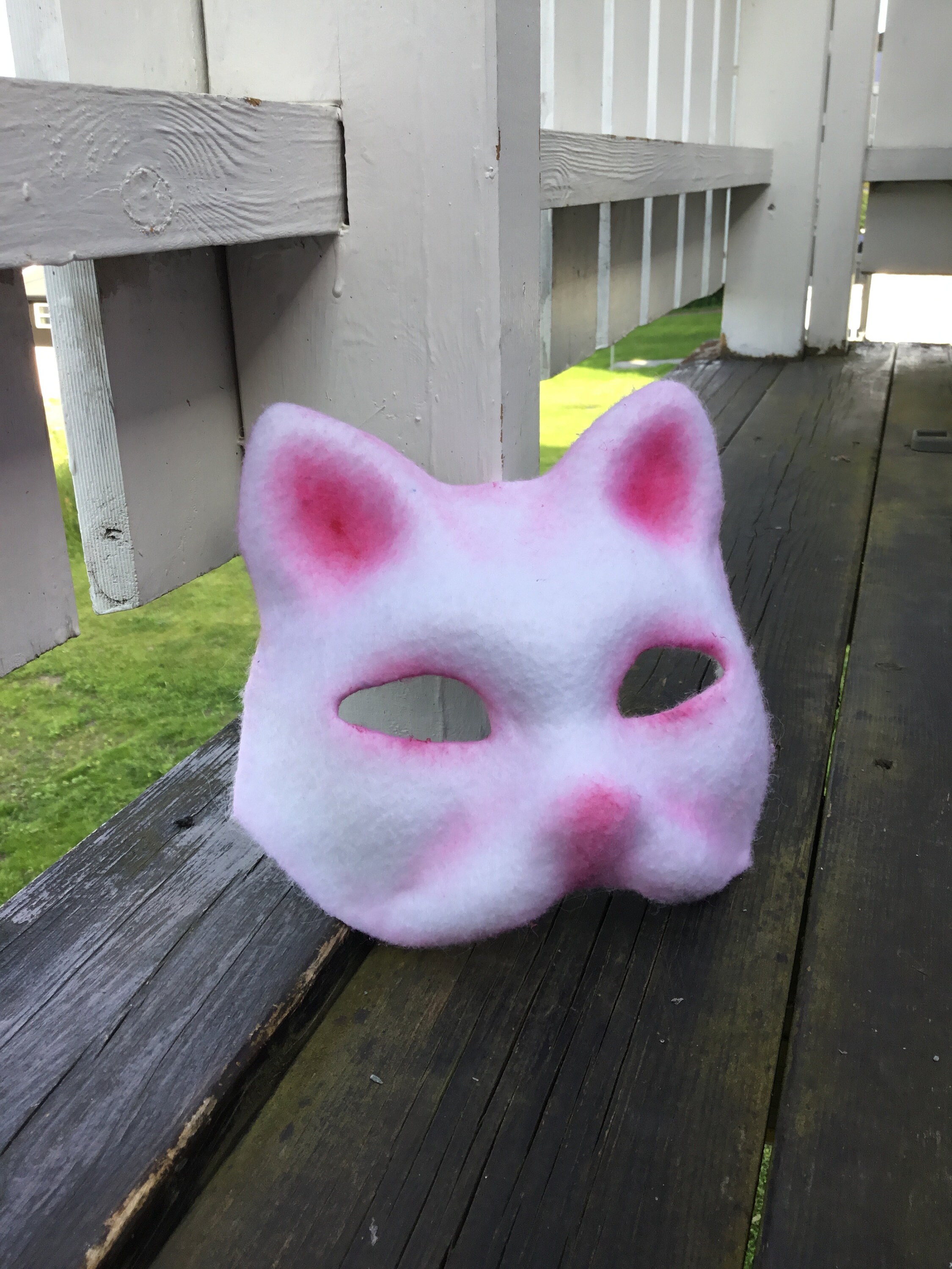 White Cat Mask - Etsy