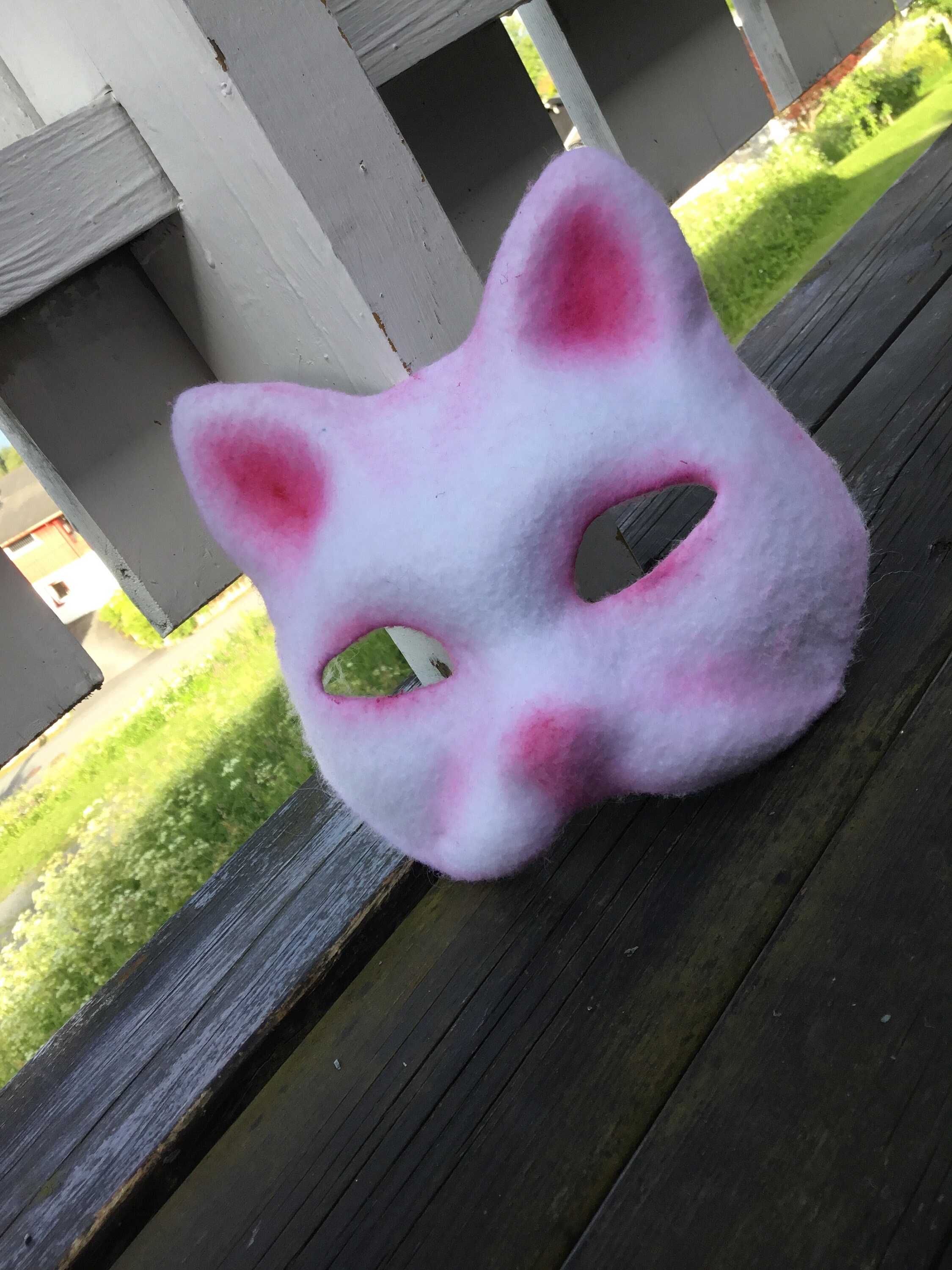 White Cat Mask - Etsy
