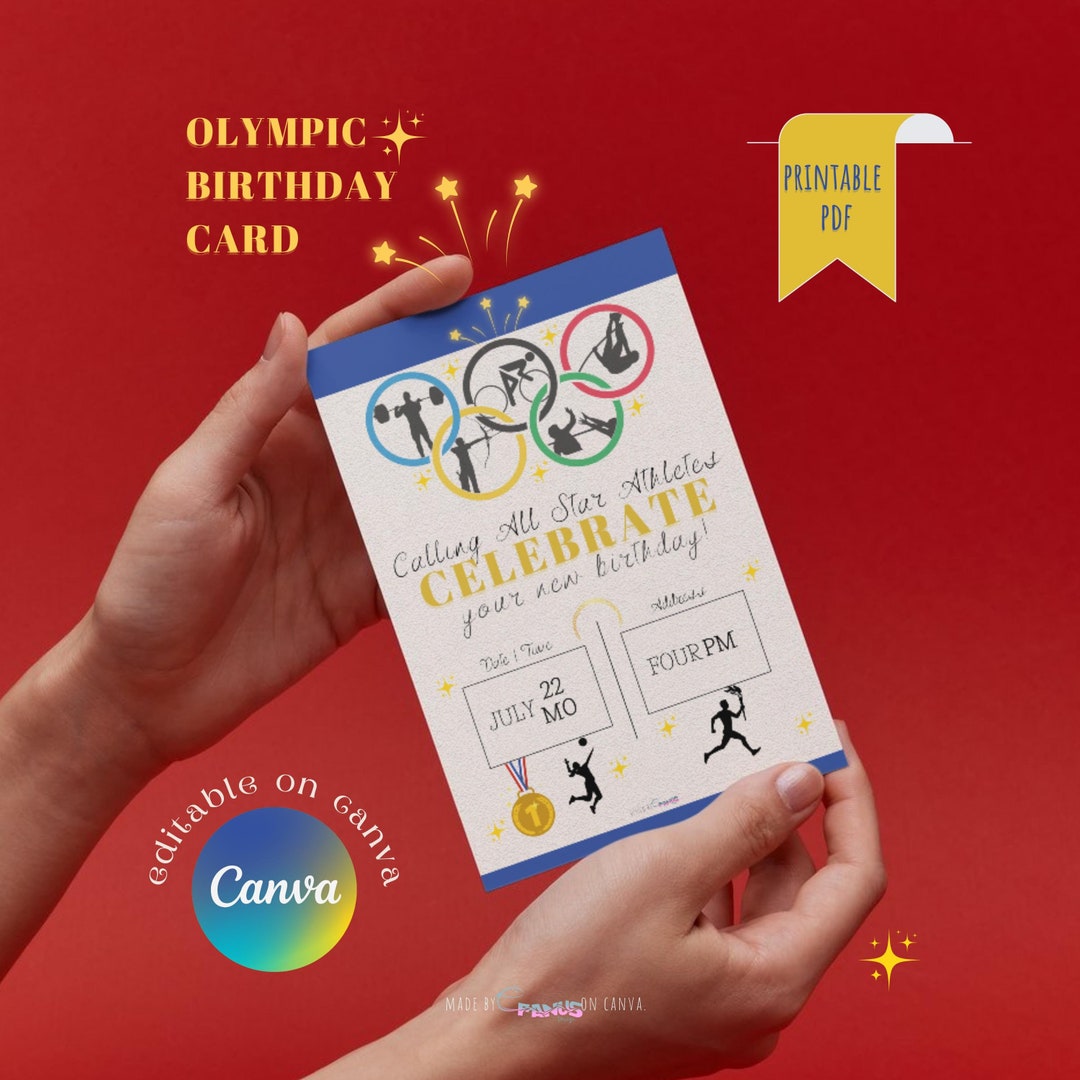 Invite Calling All Star Athletes to the Olympic Birthday Party ...