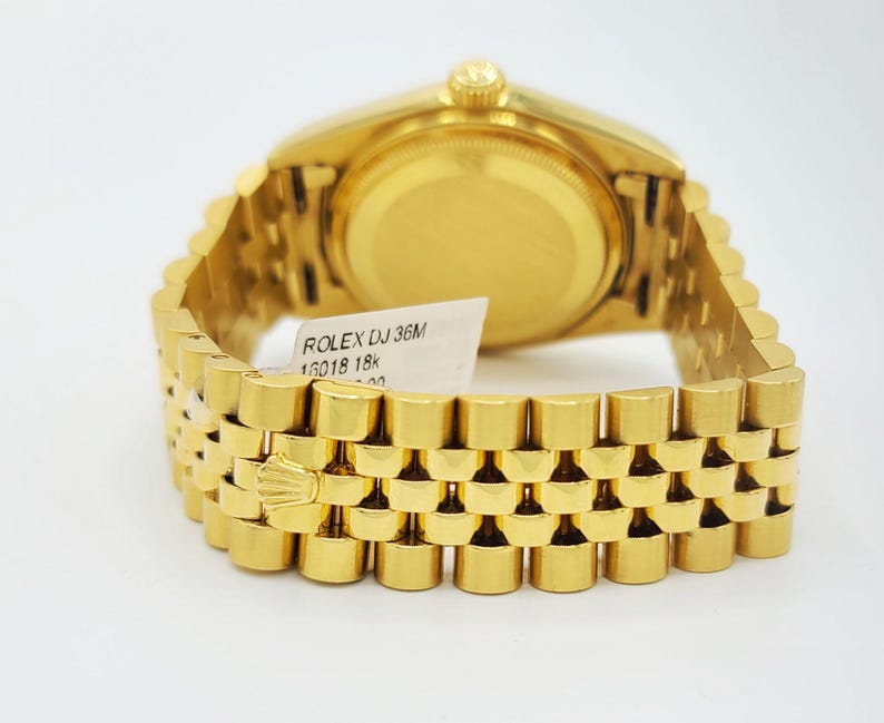 Rolex Datejust Men's 36MM 18K Yellow Gold Ref: 16018 W/ Jubilee Vintage ...