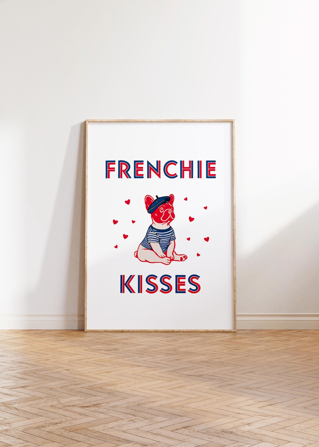 French Bulldog Valentine Art, Frenchie Kisses, Parisian Frenchie, Paris ...
