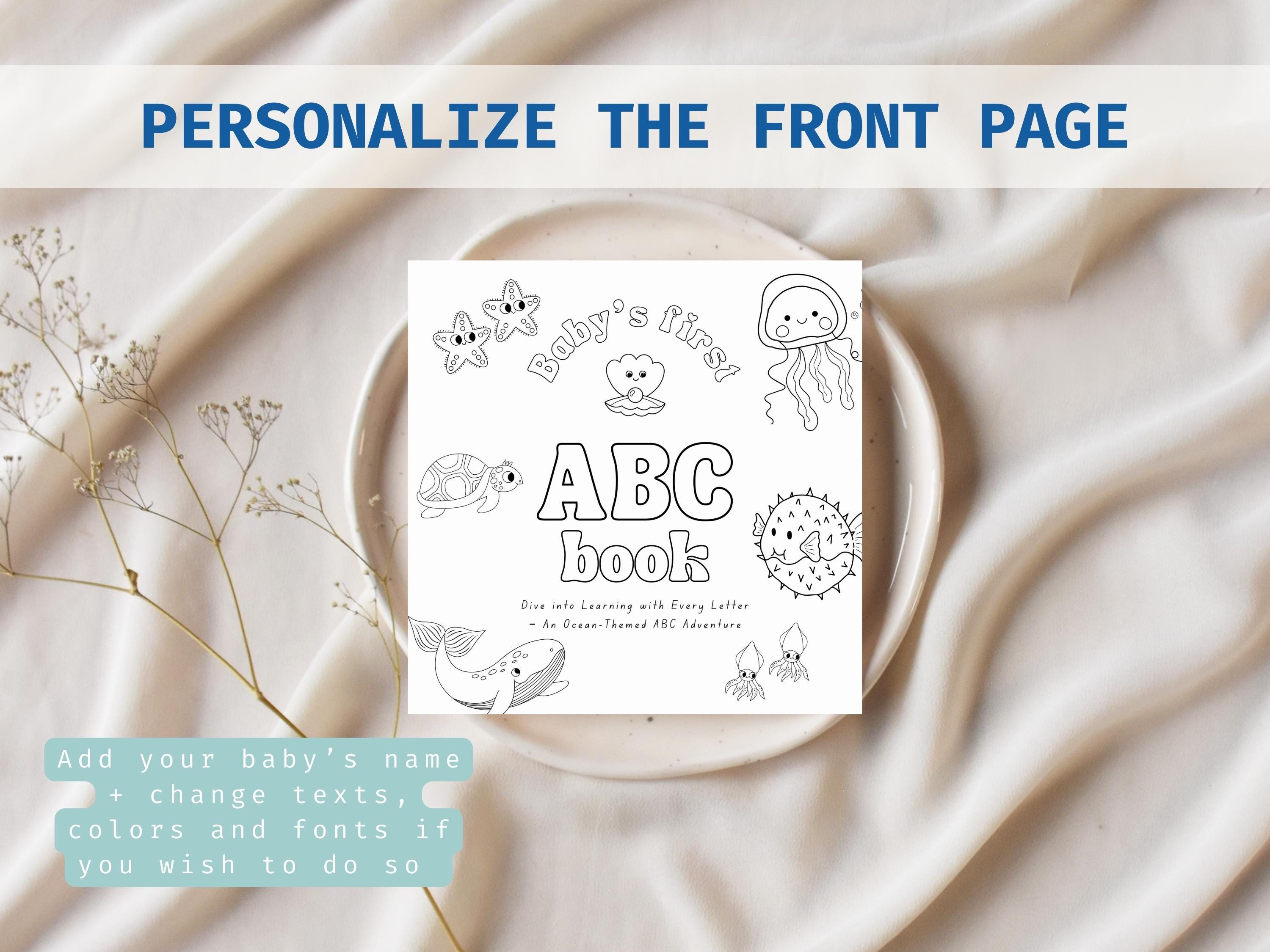 Ocean Baby Shower ABC Book Printable | Under the Sea Baby Shower ...