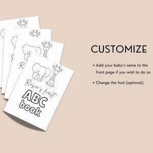 Baby's First ABC Book Coloring Pages Baby Guestbook Alternative ...