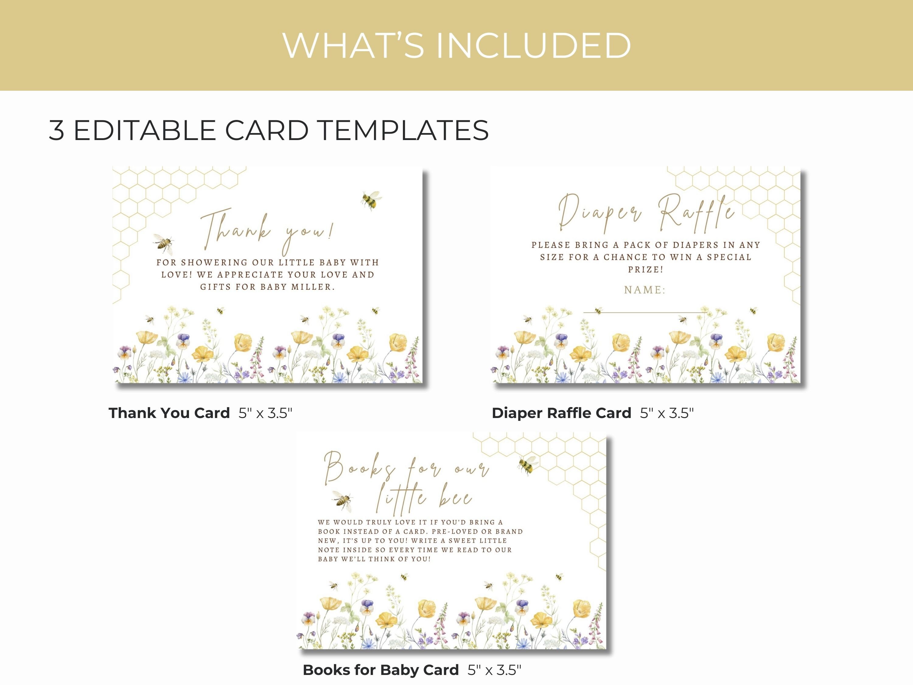 Editable Mommy to Bee Baby Shower Invitation Bundle, Bee Baby Shower ...