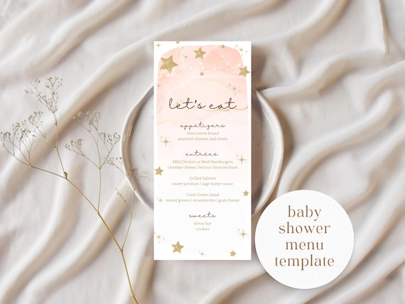 Baby Shower Food List Template