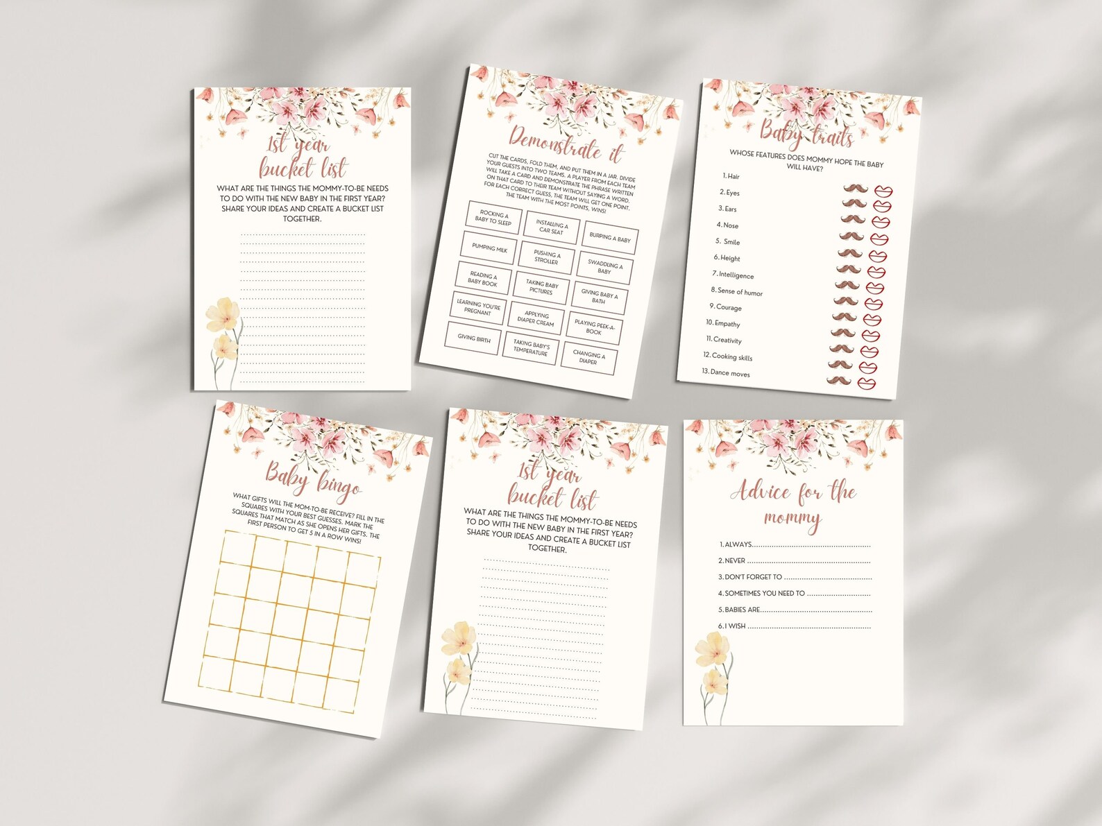 Baby in Bloom Games Floral Baby Shower Activity for Guest Entertainment ...