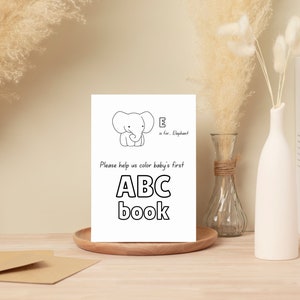 Baby's First ABC Book Coloring Pages Baby Guestbook Alternative ...