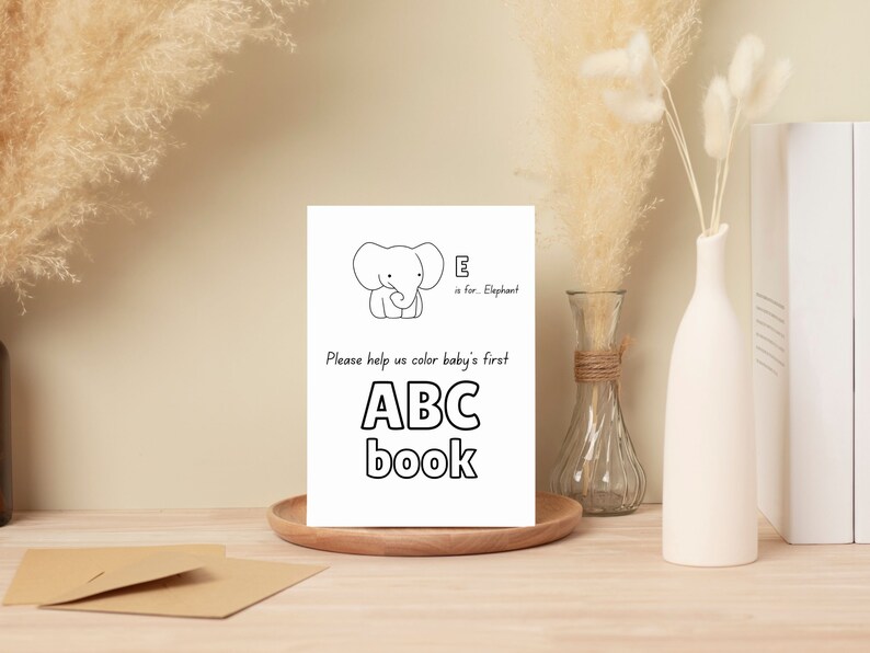 Baby's First ABC Book Coloring Pages Baby Guestbook Alternative ...