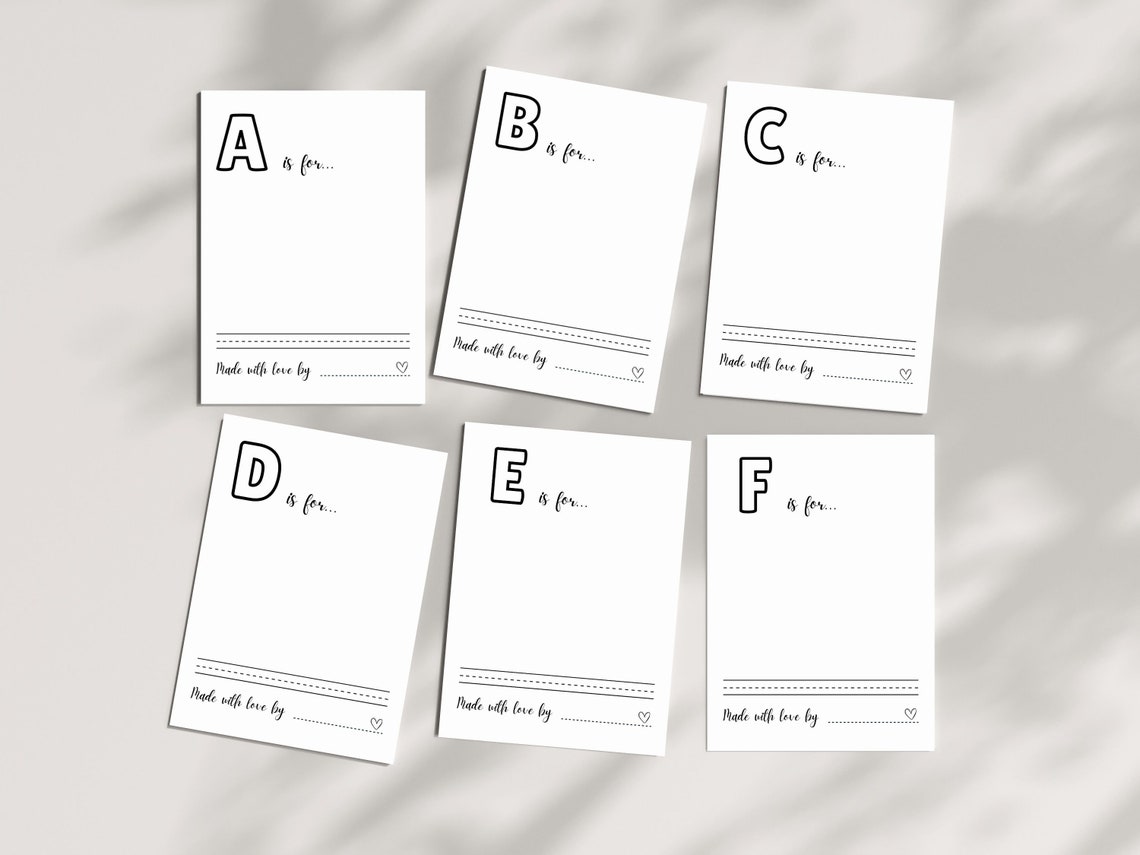 Blank Alphabet Book, Baby's First ABC Book, ABC Coloring Pages, Baby's ...