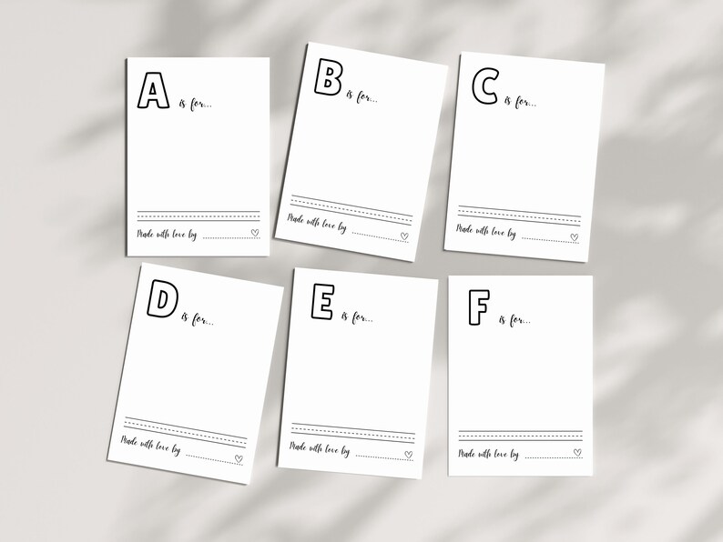 Blank Alphabet Book, Baby's First ABC Book, ABC Coloring Pages, Baby's ...