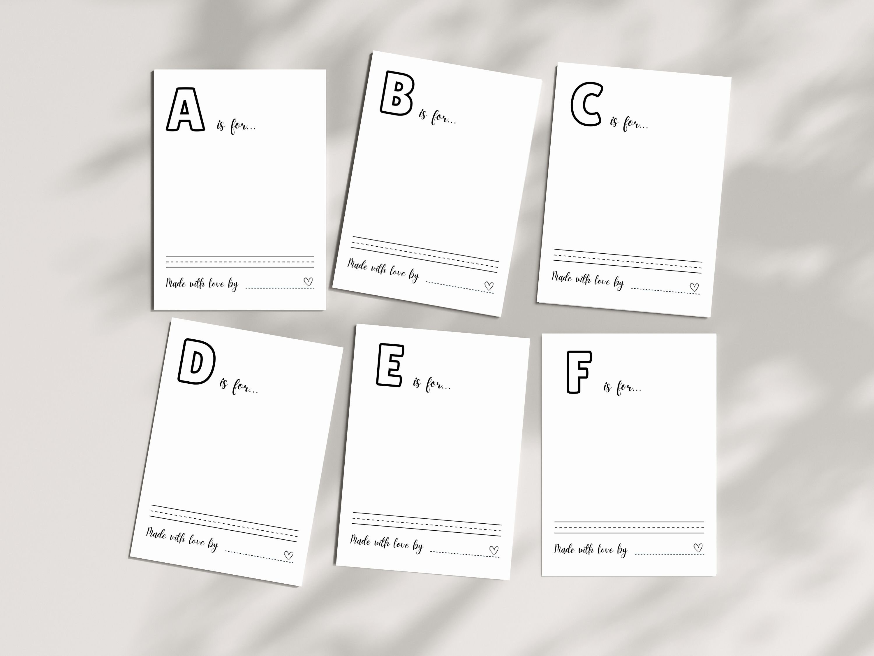 Blank Alphabet Book, Baby's First ABC Book, ABC Coloring Pages, Baby's ...