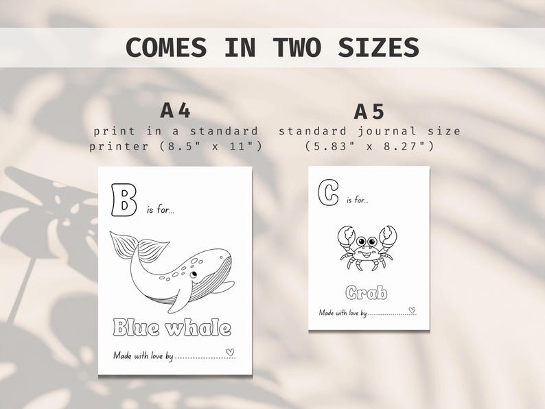 Baby Shower ABC Book for an Ocean Baby Shower, Ocean ABC Coloring Book ...