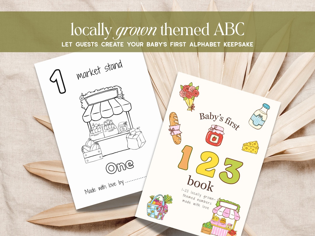 Locally Grown Baby Shower Coloring Pages for Kids Party Activity 123 ...