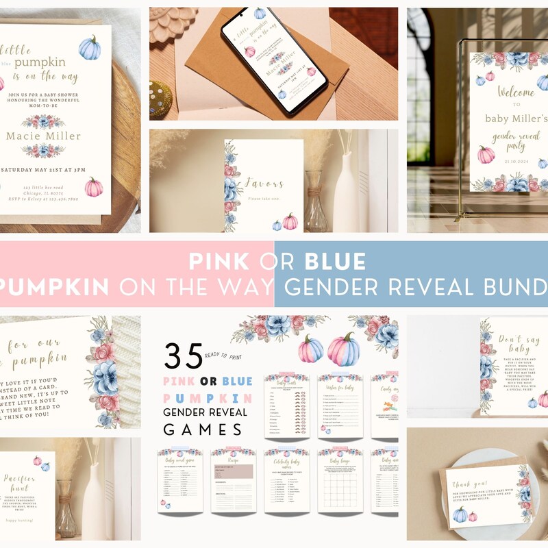 Fall Gender Reveal - Etsy