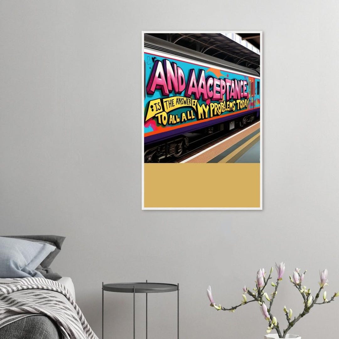 Acceptance is the Answer Recovery Quote Wall Art - Inspirational ...