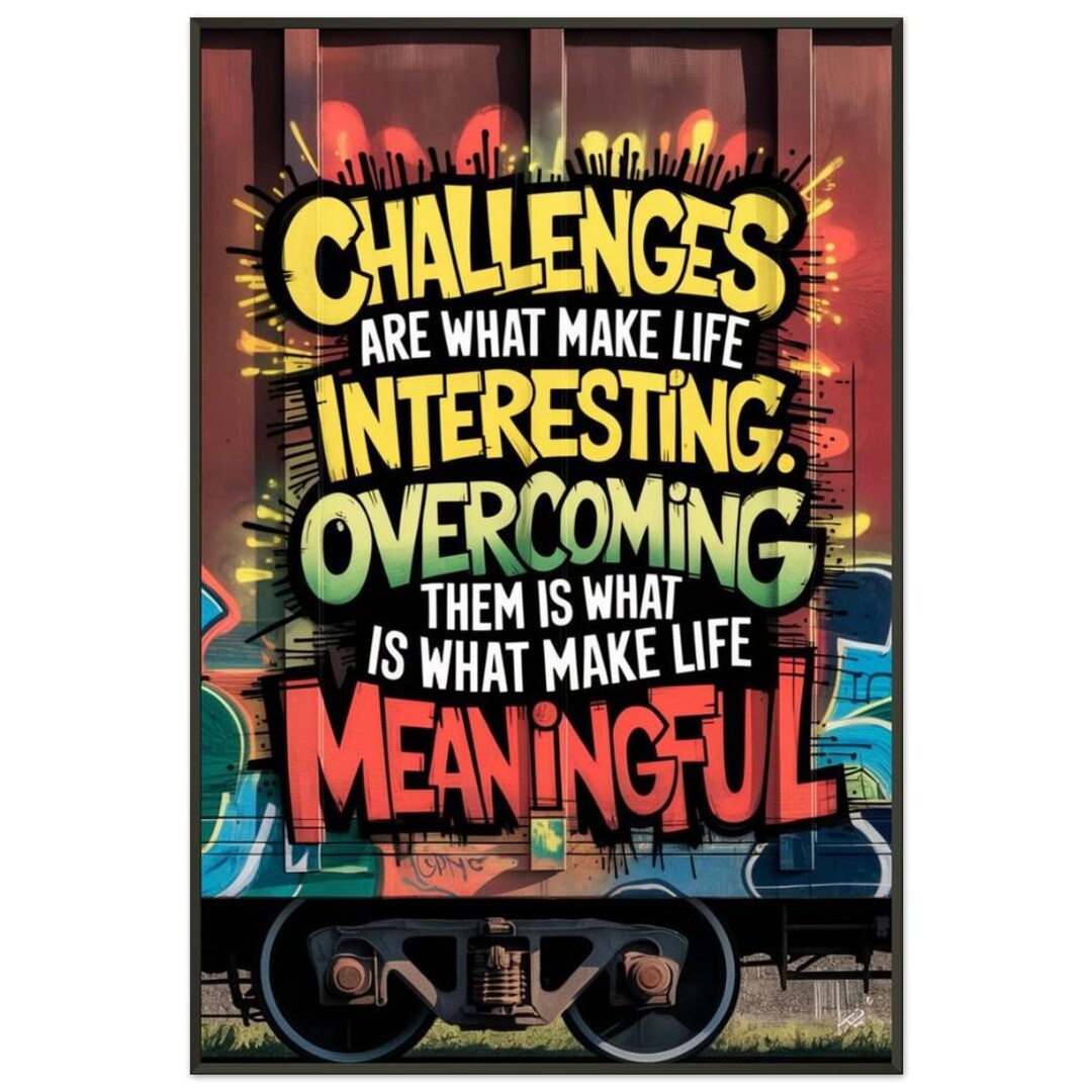 Overcoming Challenges Canvas Art | Motivational Decor - Etsy
