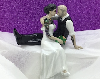 Tattooed Wedding Cake Topper Custom Painted and Personalized to ...