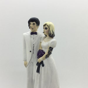 Unique Tattoo Wedding Cake Topper ~ Emo Mullet Hair & White Tux ...