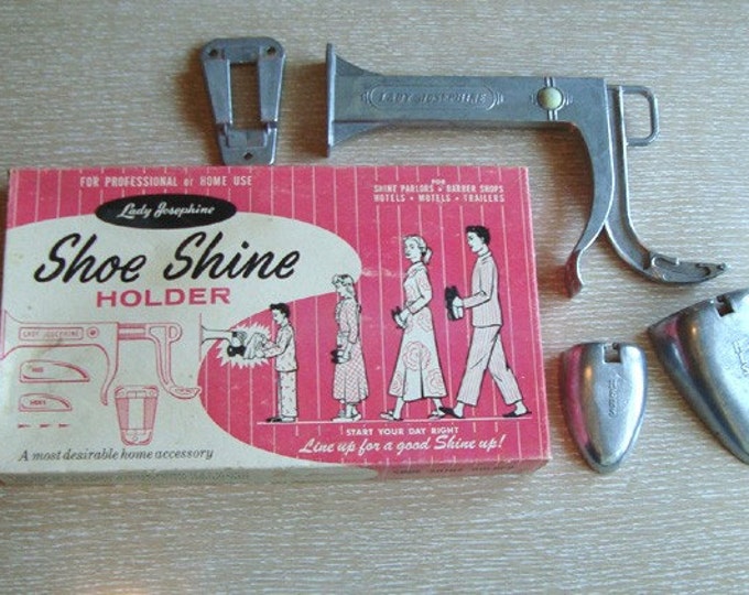 Vintage Wall Mount Shoe Shine Holder, Line up for a Good Shine Up - Etsy