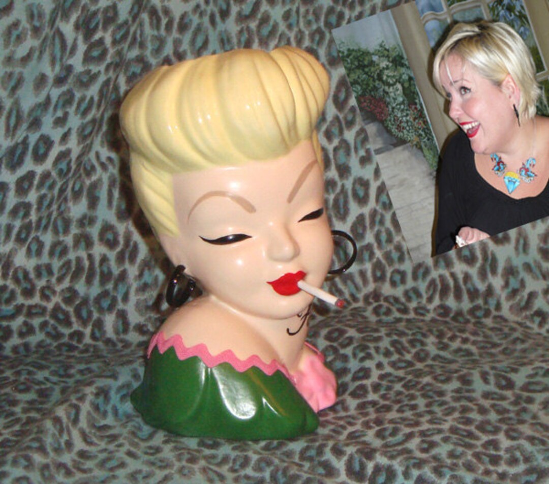 Custom Pinup Head Vase Hand Painted to Resemble You - Etsy