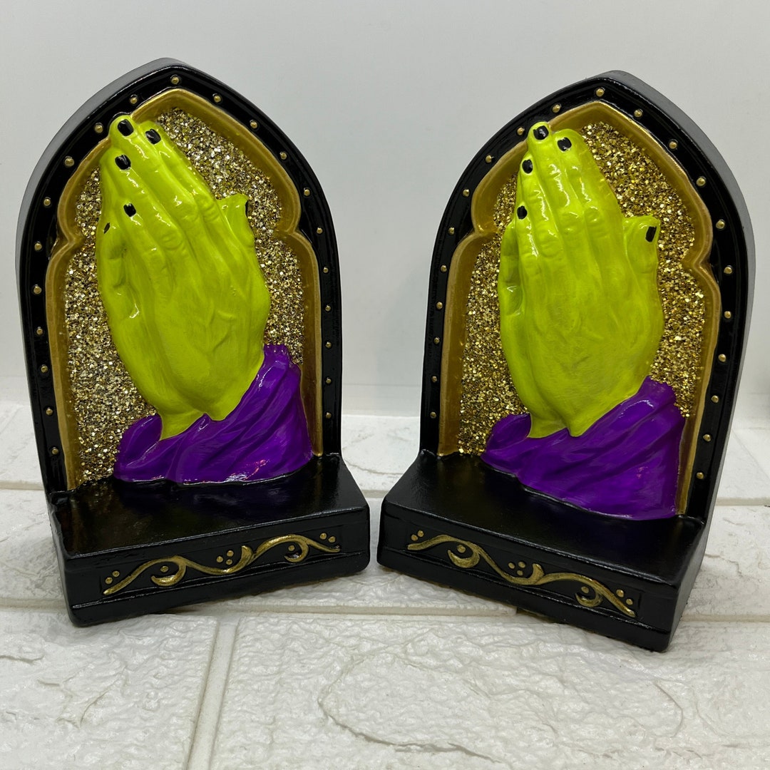 The Praying Hands of Saint Frankenstein Bookends Revamped Vintage ...