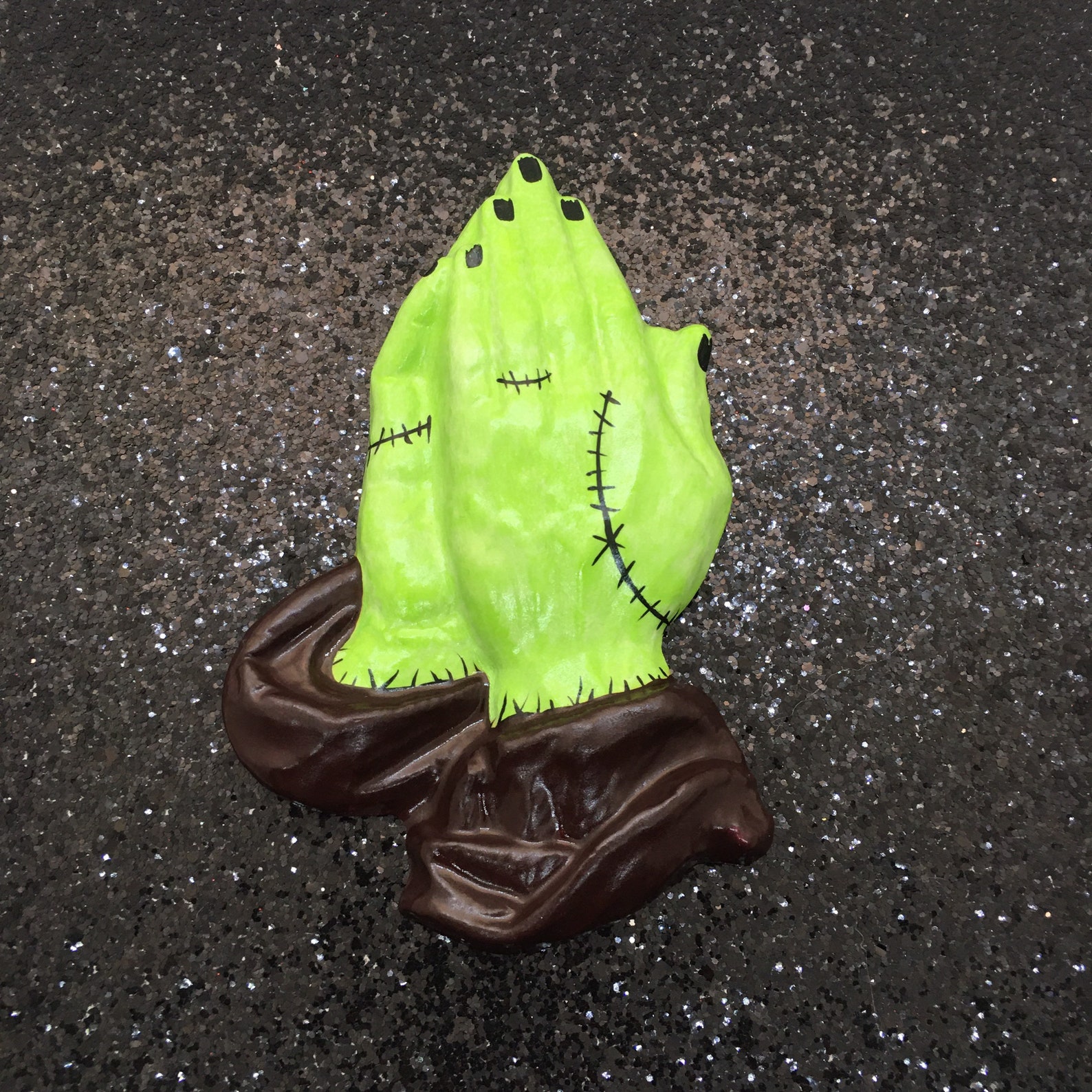 The Praying Hands of Saint Frankenstein Wall Hanging Custom - Etsy