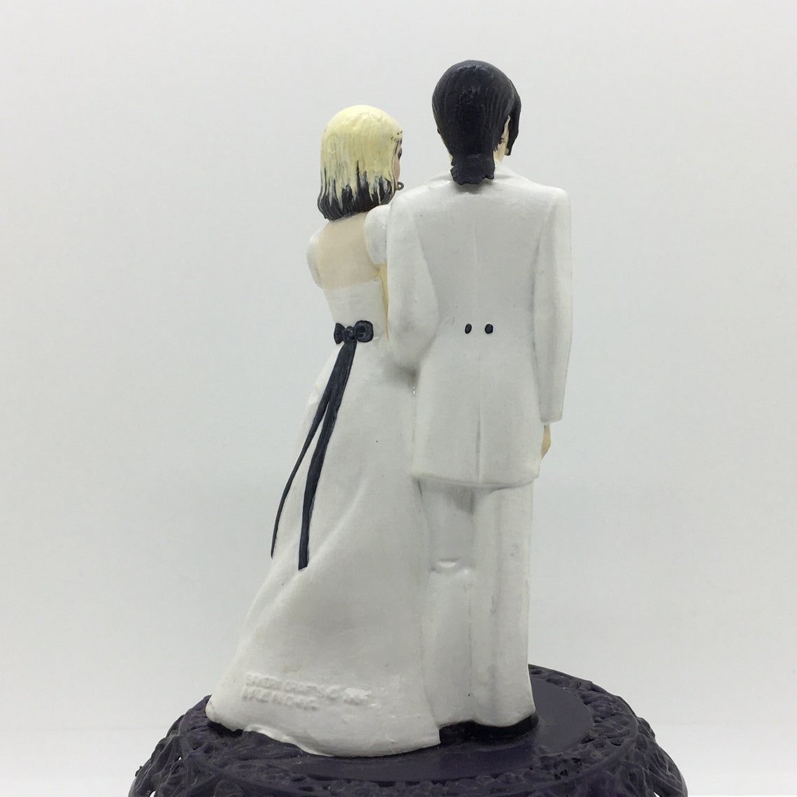Unique Tattoo Wedding Cake Topper Emo Mullet Hair & White - Etsy