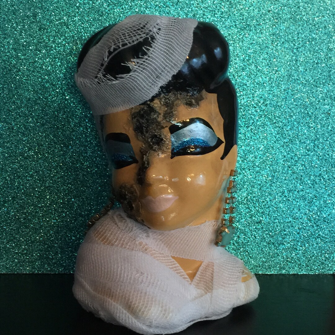 Cleopatra Mummy Glamour Ghoul Head Vase ~ Monster Pinup With Rotting ...