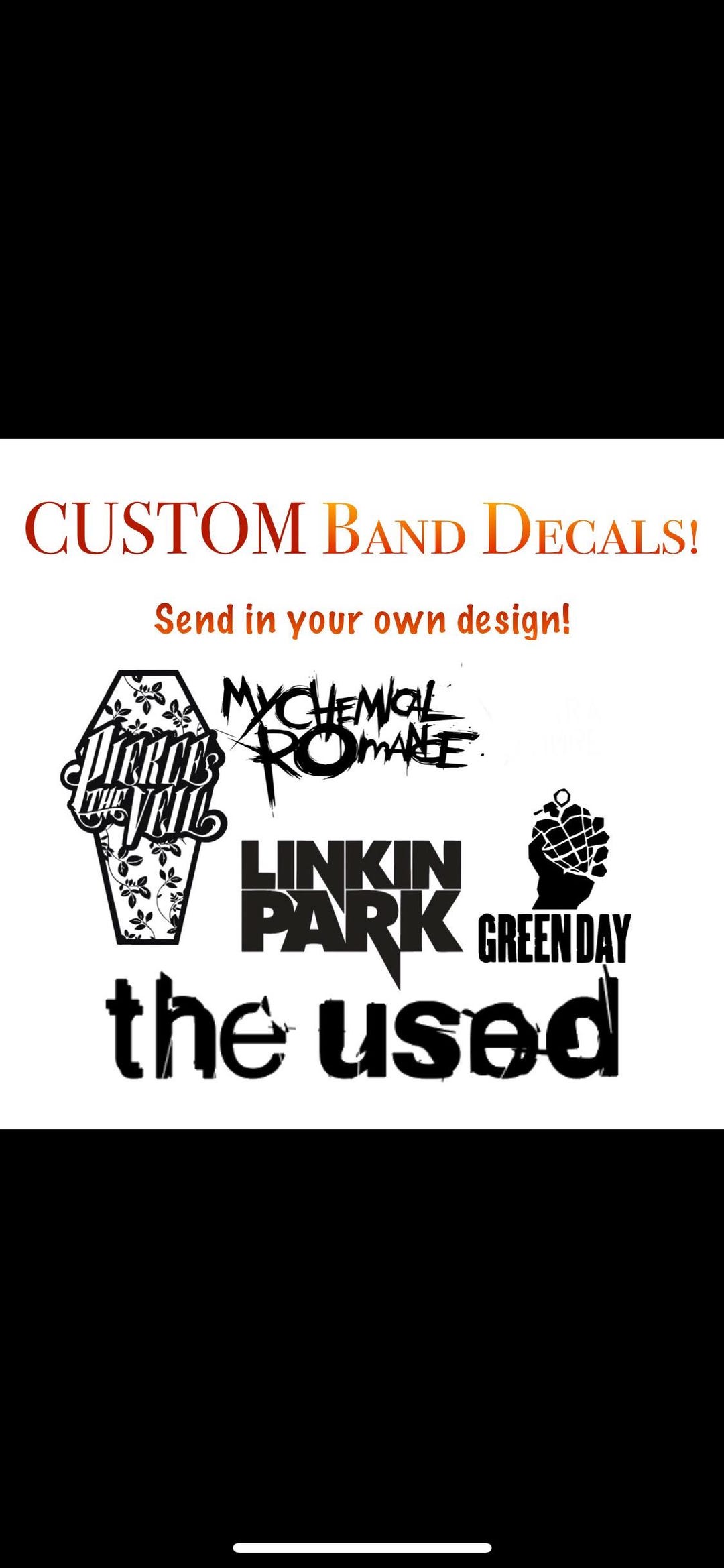 CUSTOM Band Logo Vinyl Sticker—weatherproof—uv Resistant—perminant ...