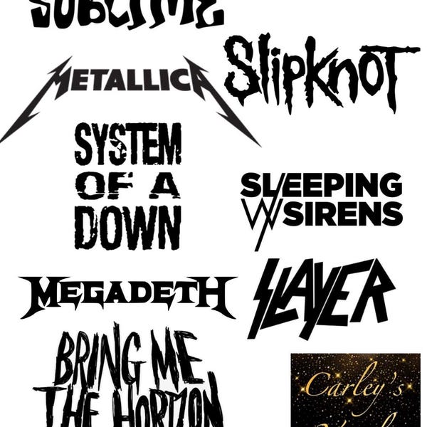 Rock Band Logo Decals - Etsy