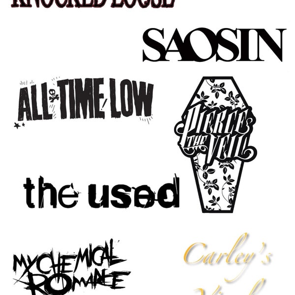 Punk Band Logo Vinyl Stickers - Etsy