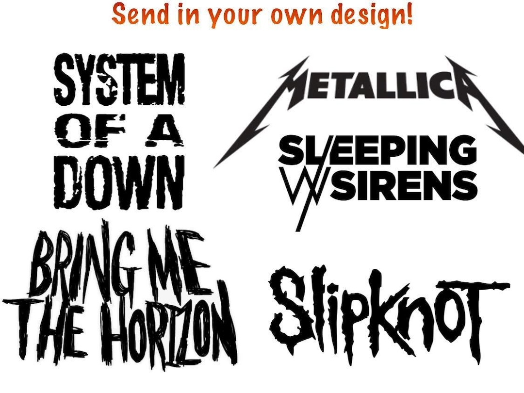 CUSTOM Band Logo Vinyl Stickerweatherproofuv Resistantperminantbumper ...