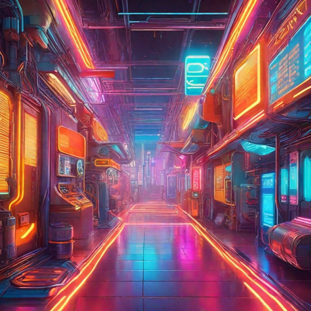 Retro Futuristic Scenes Design Bundle PNG Files Custom Apparel and DIY ...