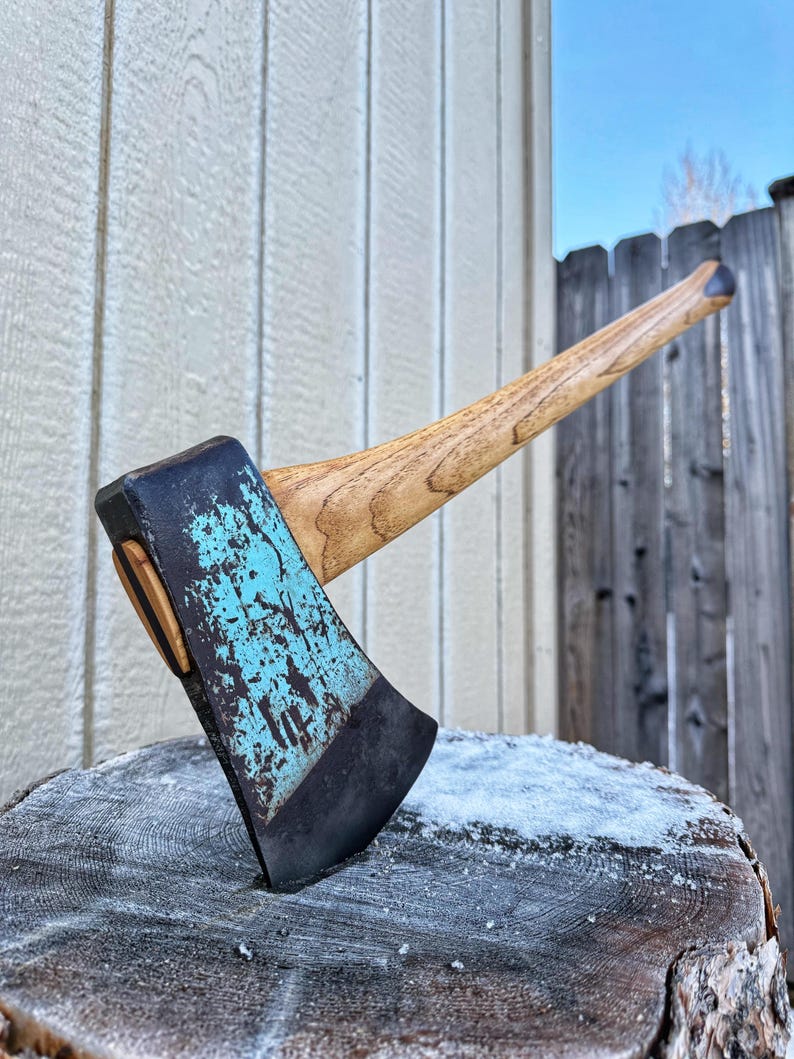Vintage Antique Fully Restored 4lb Forest King Rafter Wedge Banger Axe ...