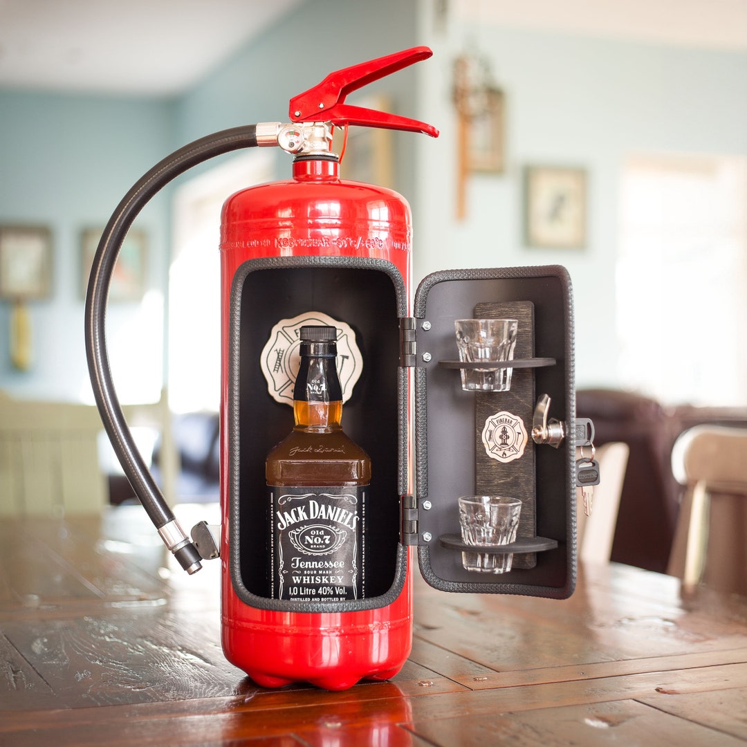 Fire Extinguisher Mini Bar, Firefighter Gift, Personalized Mens Gift ...