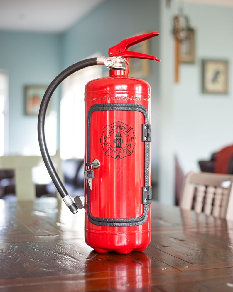 Fire Extinguisher Mini Bar, Firefighter Gift, Personalized Mens Gift ...