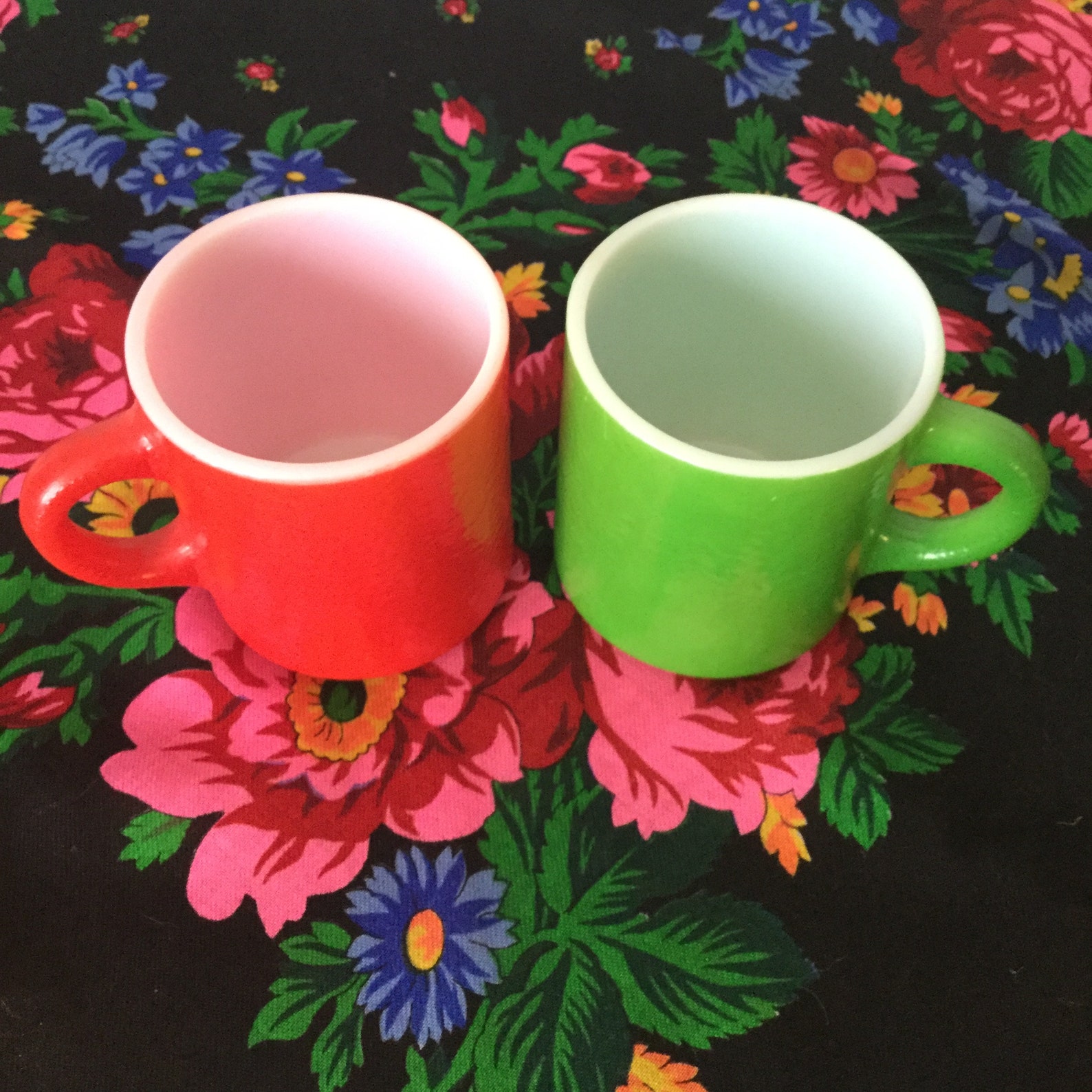 Vintage Hazel-atlas Milk Glass Mugs - Etsy