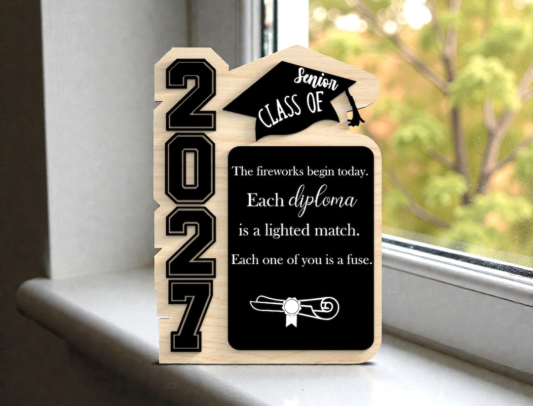 Class of 2027 Graduation Sign SVG, Senior Gift Laser Cut File ...
